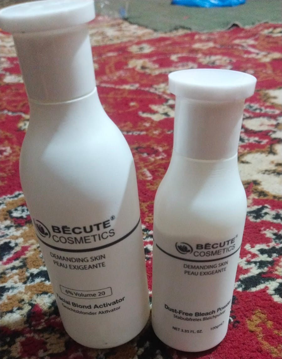 Original Becute Bleach Powder (100gm) & Facial Blonde Activator (200ml ...